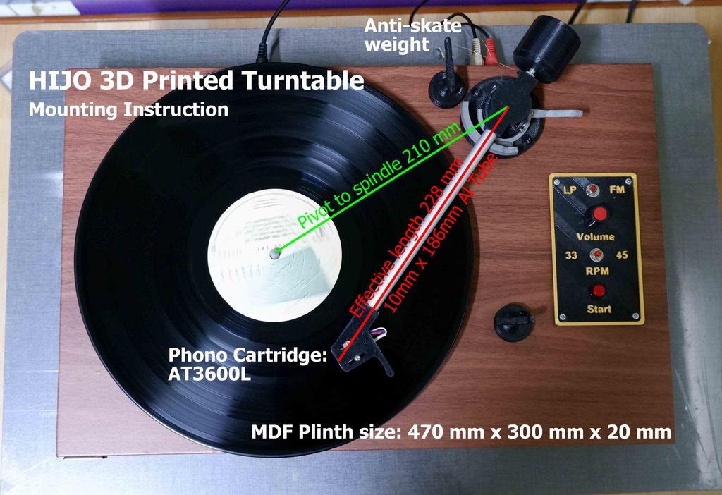 Record Player Turntable Direct-Drive using TMC2209 Stepper motor. by ...