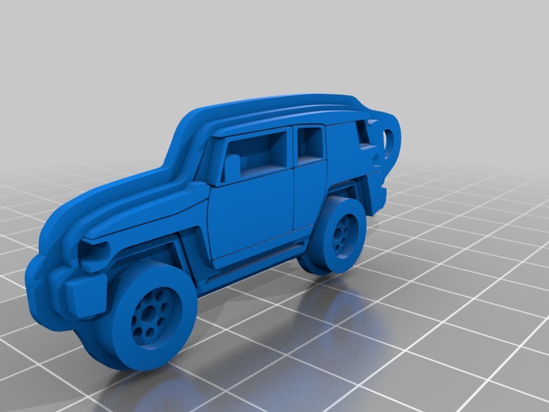 Toyota FJ Cruiser keychain by 1D_Design | Download free STL model ...