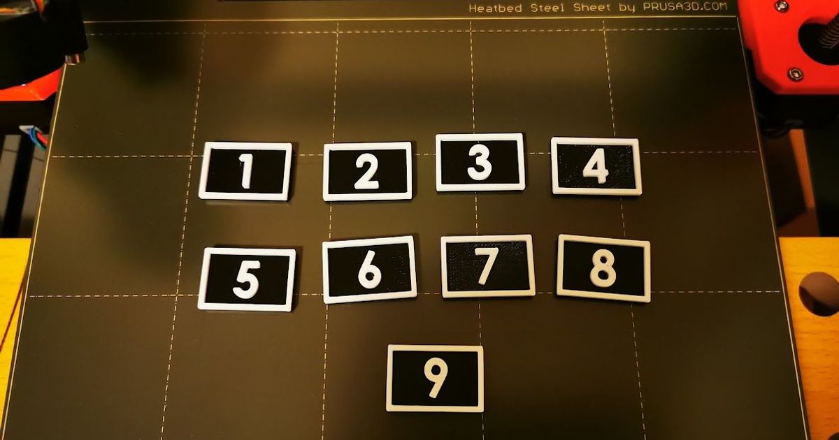 Digit signs from 1 to 9 by V.Perchinkov | Download free STL model ...