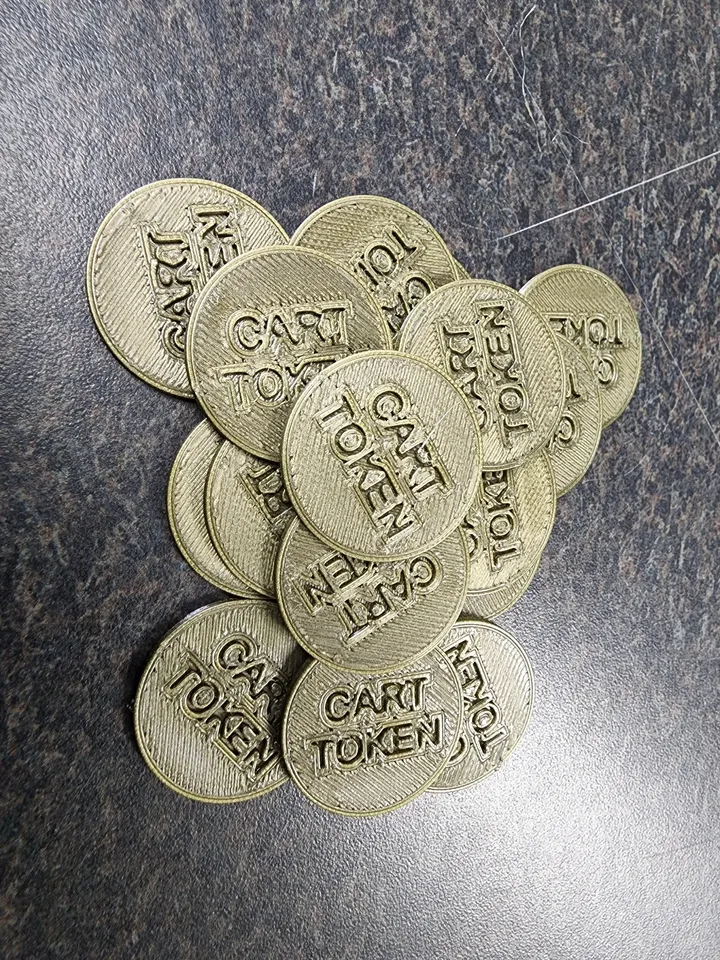 Grocery Cart Token by mcollinson | Download free STL model | Printables.com