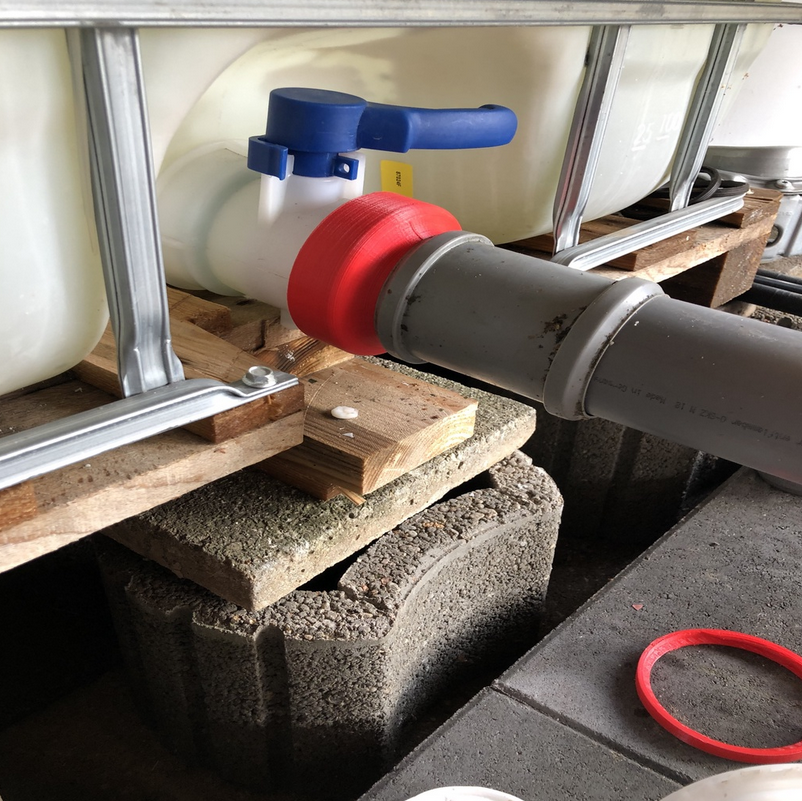 IBC Cap S100x8 to HT 75mm pipe by Anubis X | Download free STL model ...