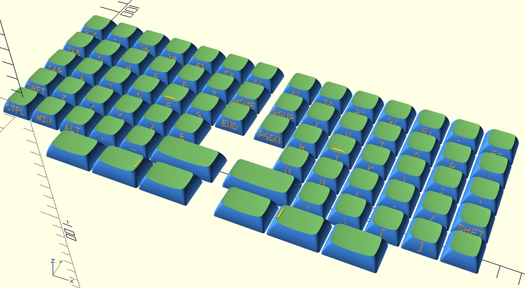 Moonlander custom DSA keycaps (KeyV2) by Ryan | Download free STL model ...