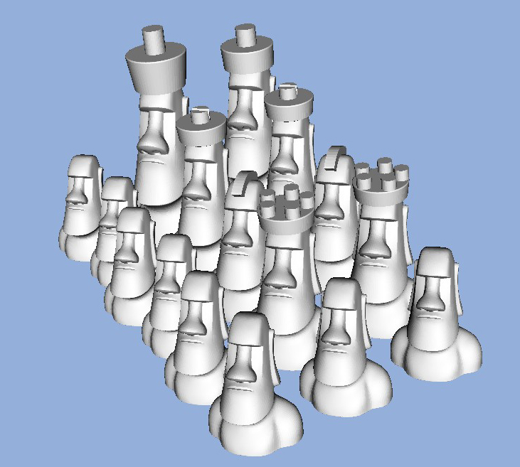Moai Chess Set par tetralite | Téléchargez gratuitement un modèle STL ...