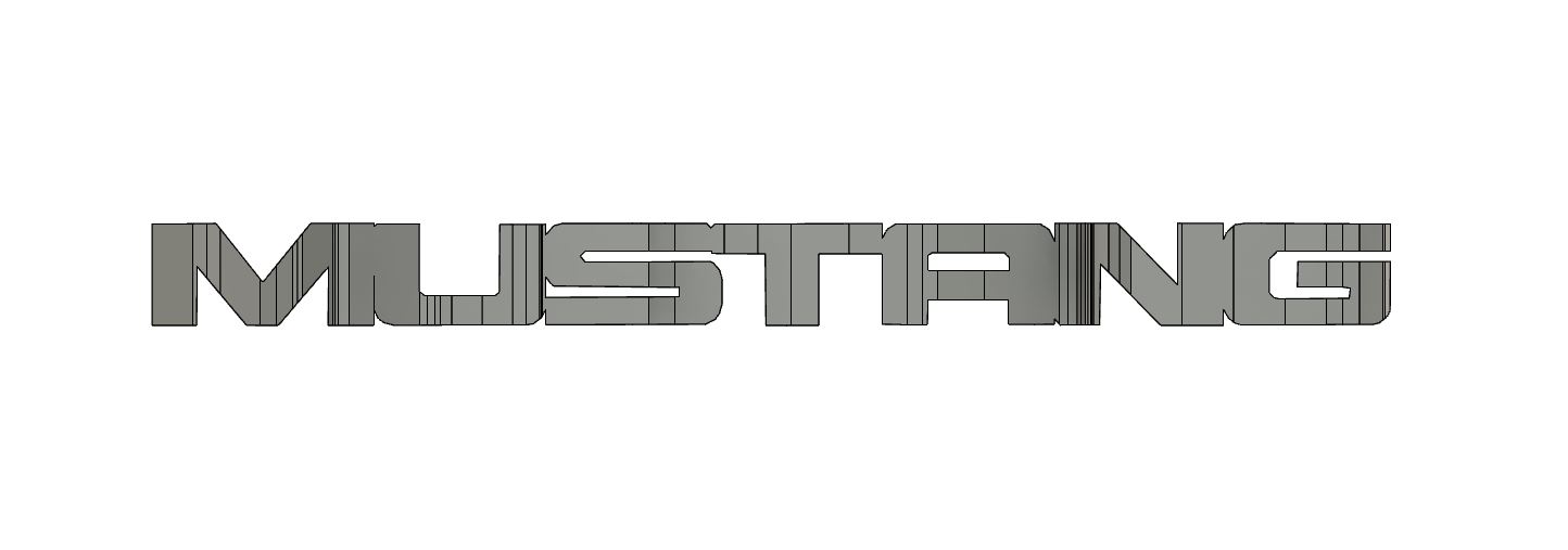 Mustang Logo Text Flip by L0ckon | Download free STL model | Printables.com