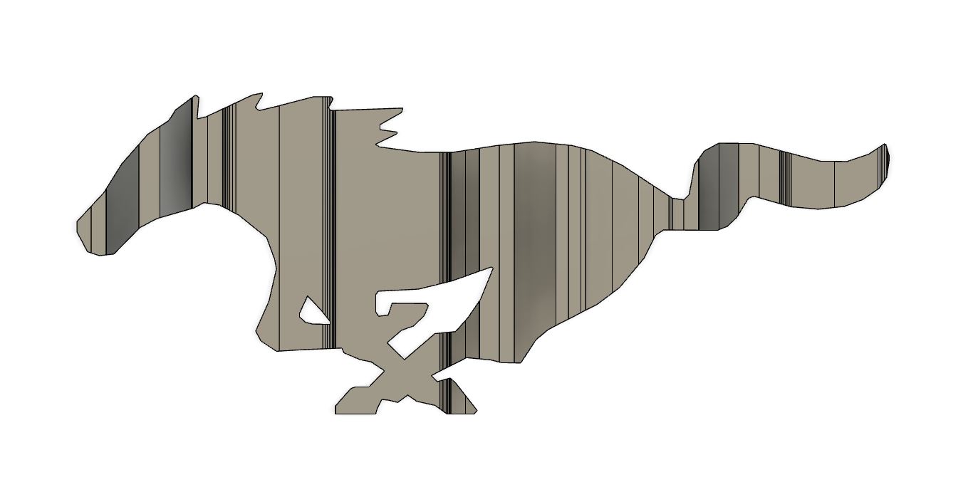 Mustang Logo Text Flip by L0ckon | Download free STL model | Printables.com