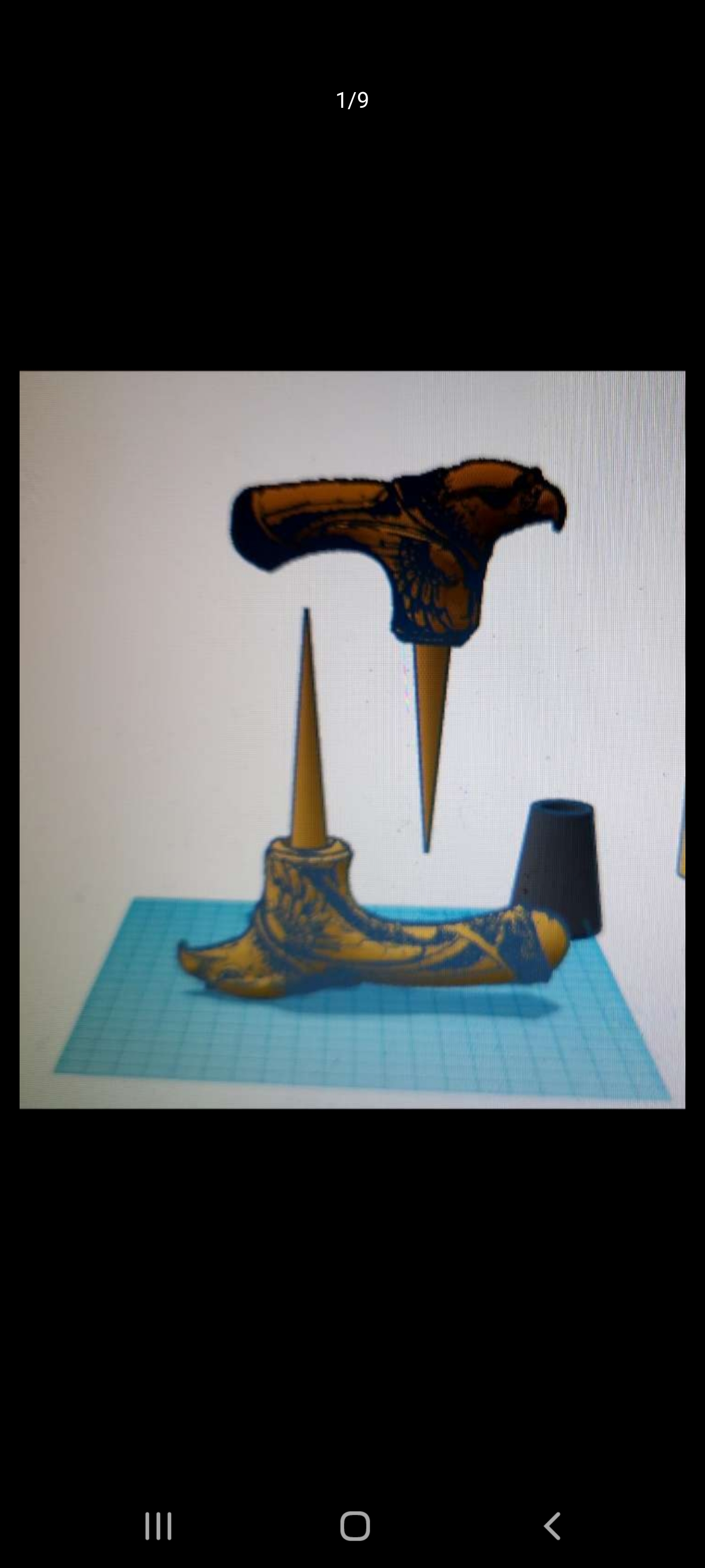 Cane handle/Spike defense by Mr.J8k | Download free STL model ...