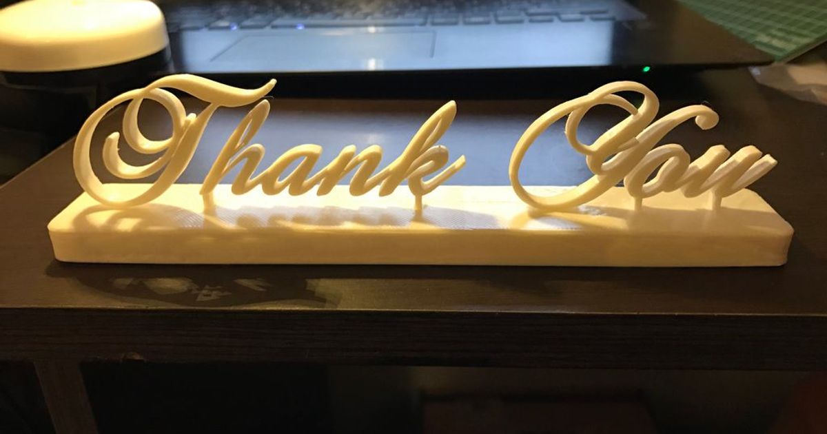 Thank You Plaque/Sign by Rittai 3D Design | Download free STL model ...