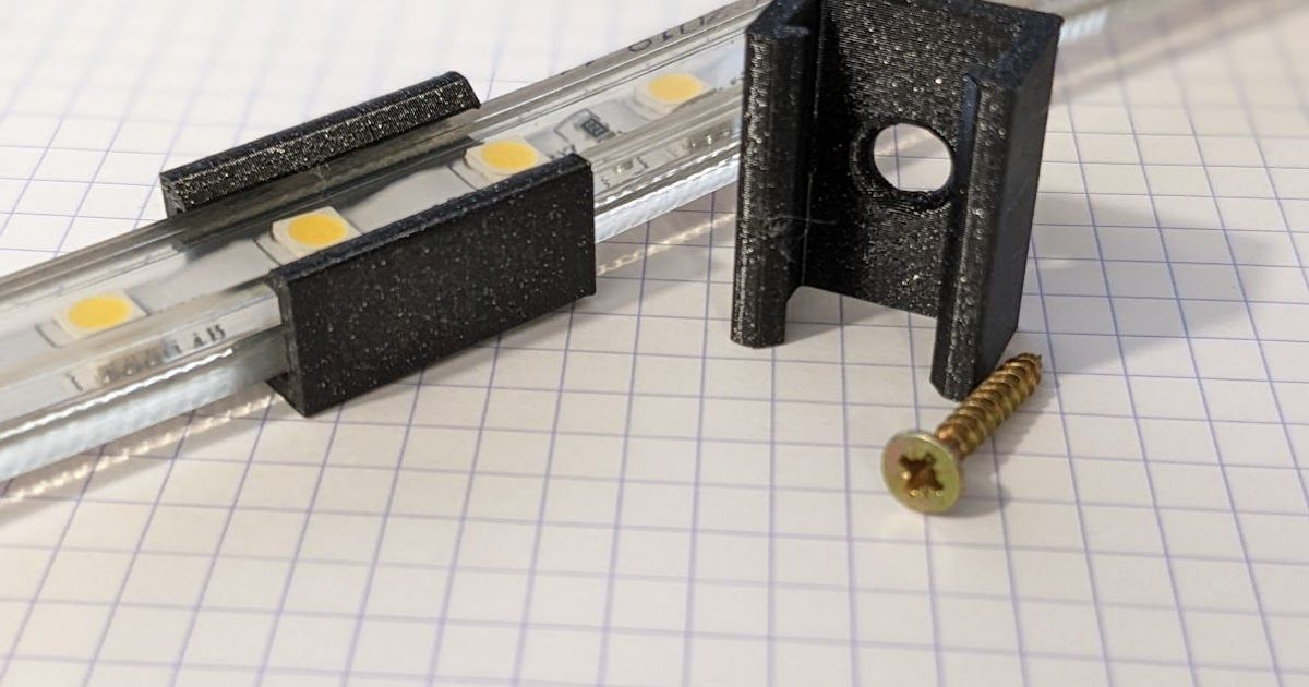 Led Strip clip for 14.5 x 7mm Strip by Yogourt | Download free STL ...
