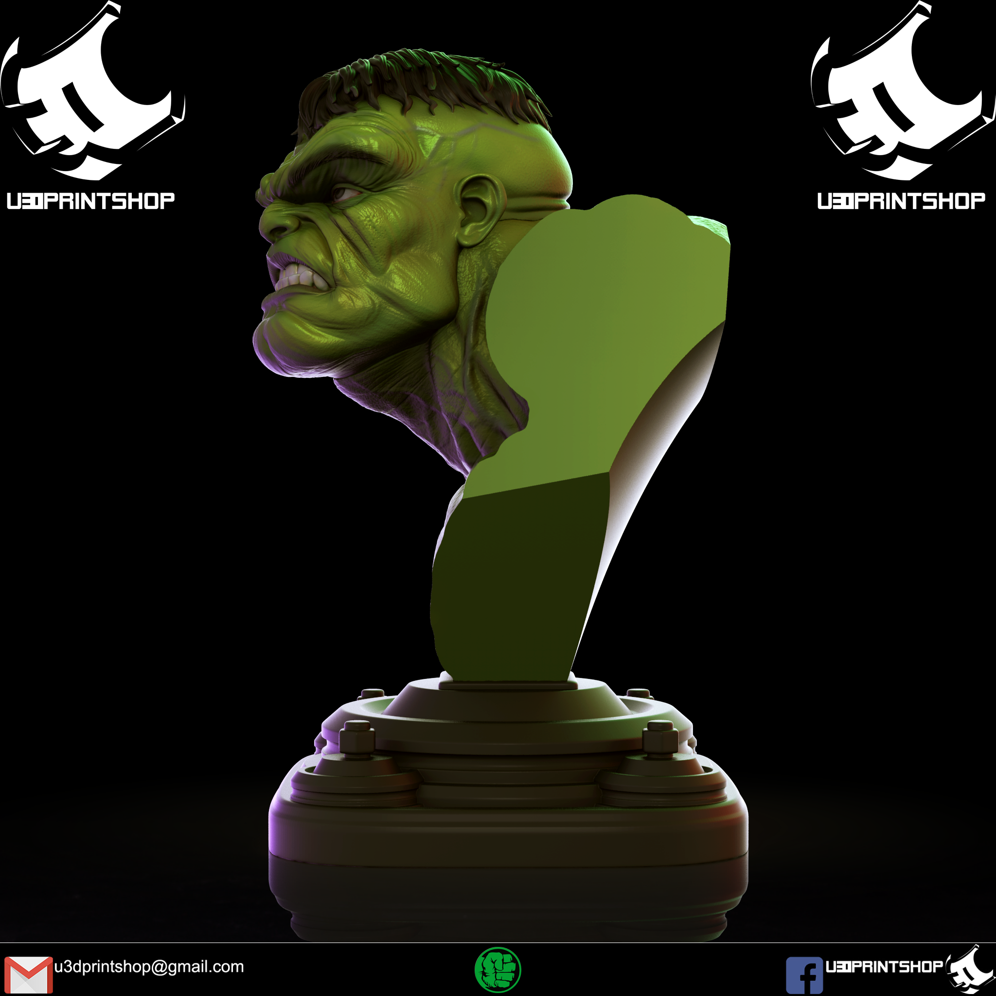 hulk bust by megsempinado | Download free STL model | Printables.com