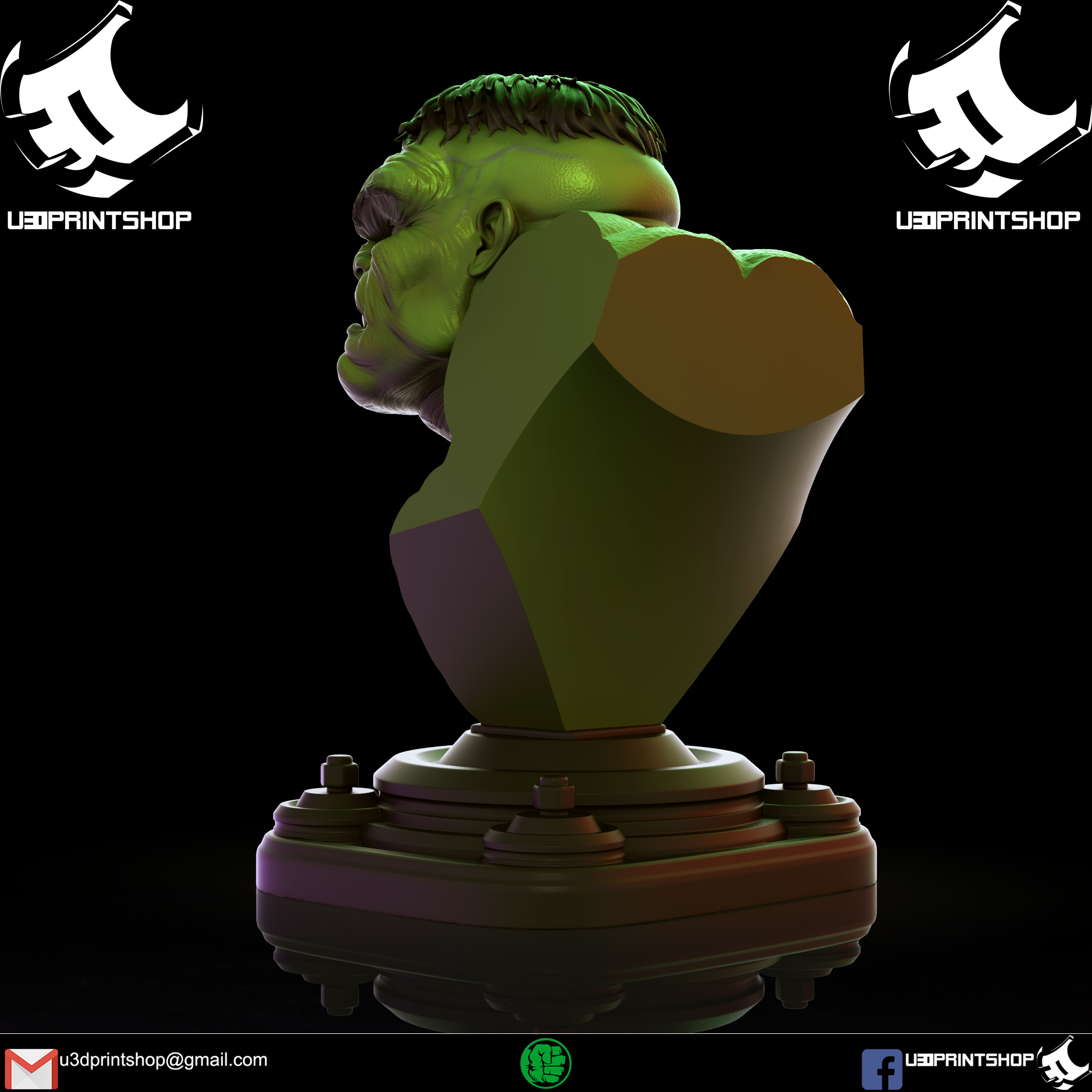 hulk bust by megsempinado | Download free STL model | Printables.com