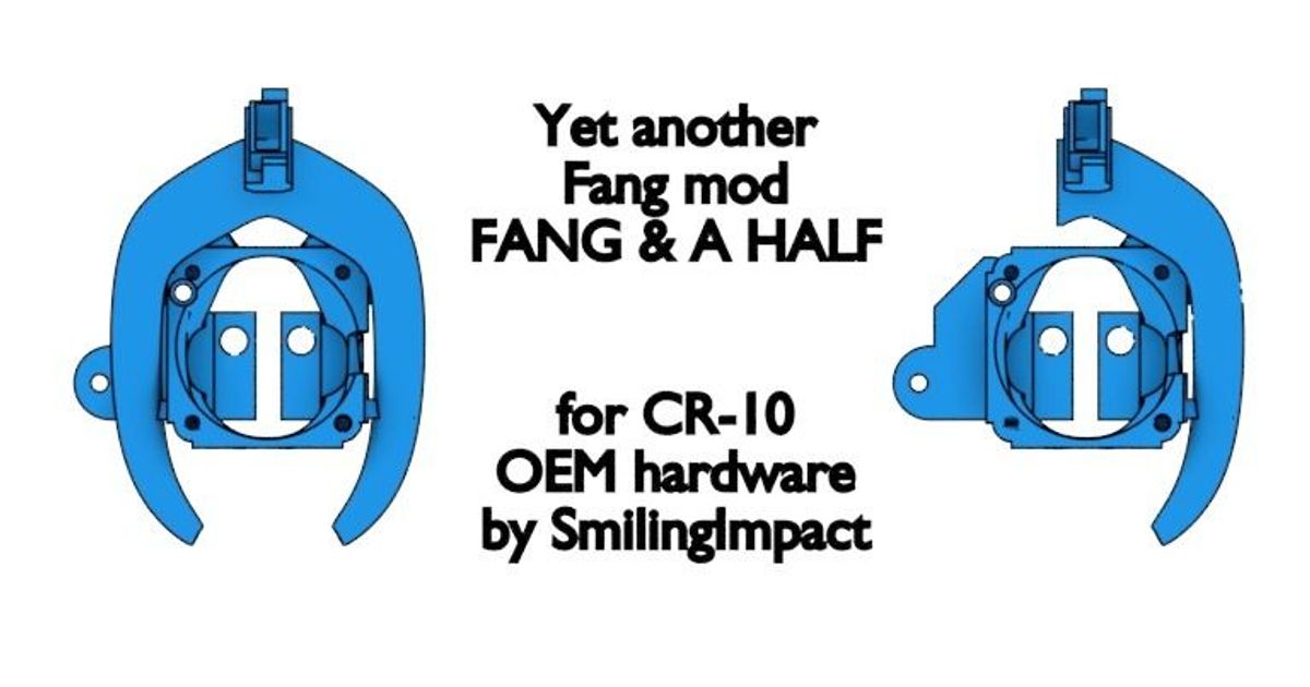 CR-10 FANG & A HALF with backplate. Easy print and install. by ...