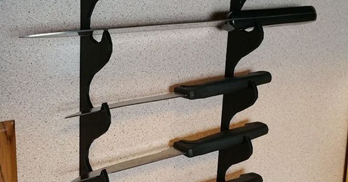 Vertical Knife Stand by SmilingImpact | Download free STL model ...