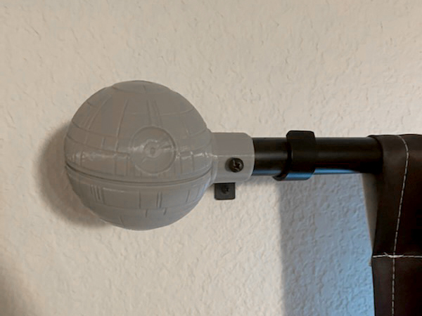 Death Star Curtain Rod Finials by fixumdude | Download free STL model ...