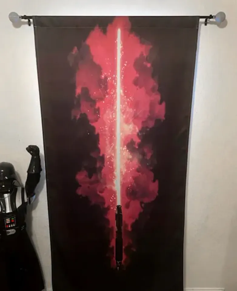 Star wars curtain rod store