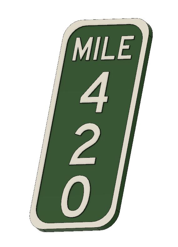 US Highway Mile 420 Sign by 3D-Dengineer | Download free STL model ...