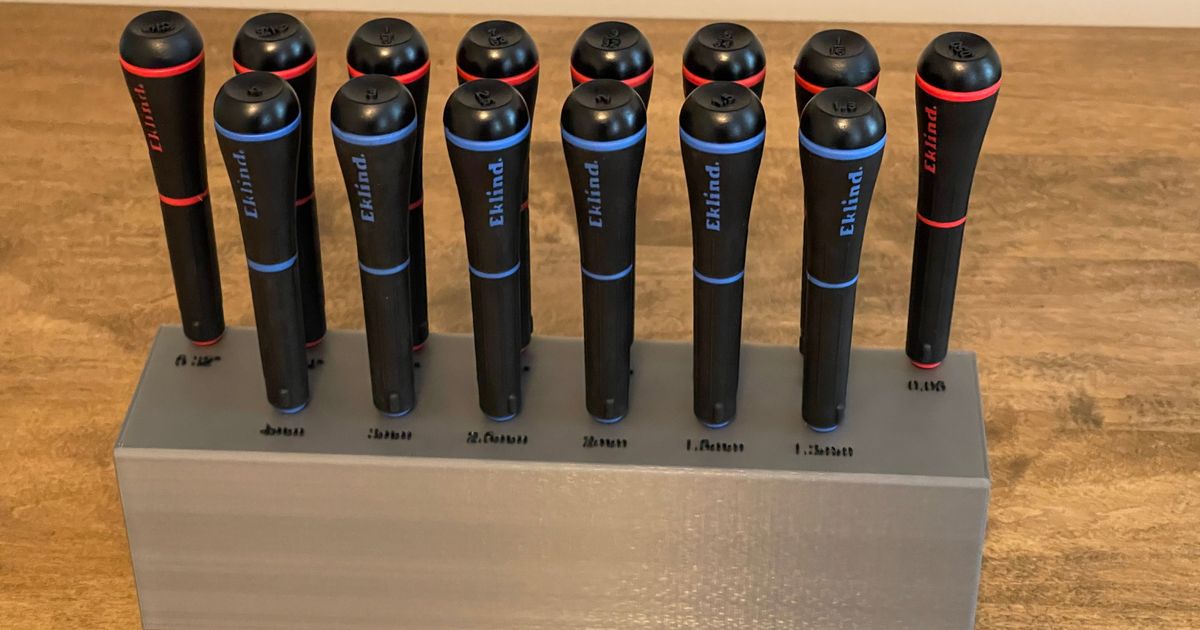 Eklind Ball Headed Hex Driver Holder by chrisgeb | Download free STL model | Printables.com