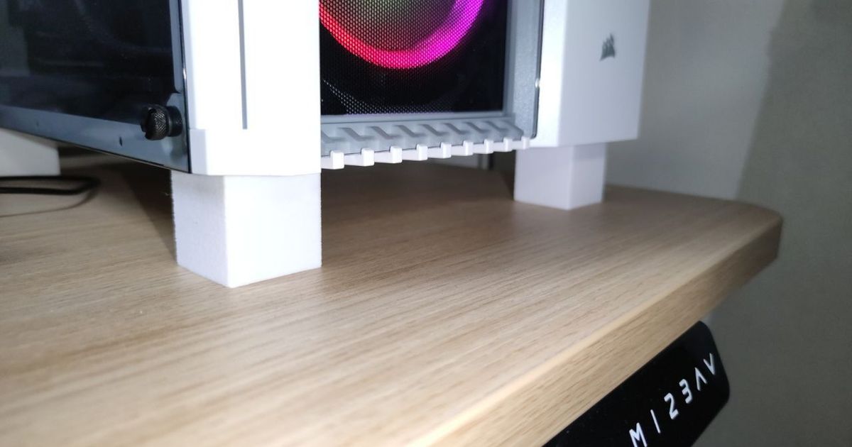 Desktop PC Case Lifter Foot by ULQqu | Download free STL model ...