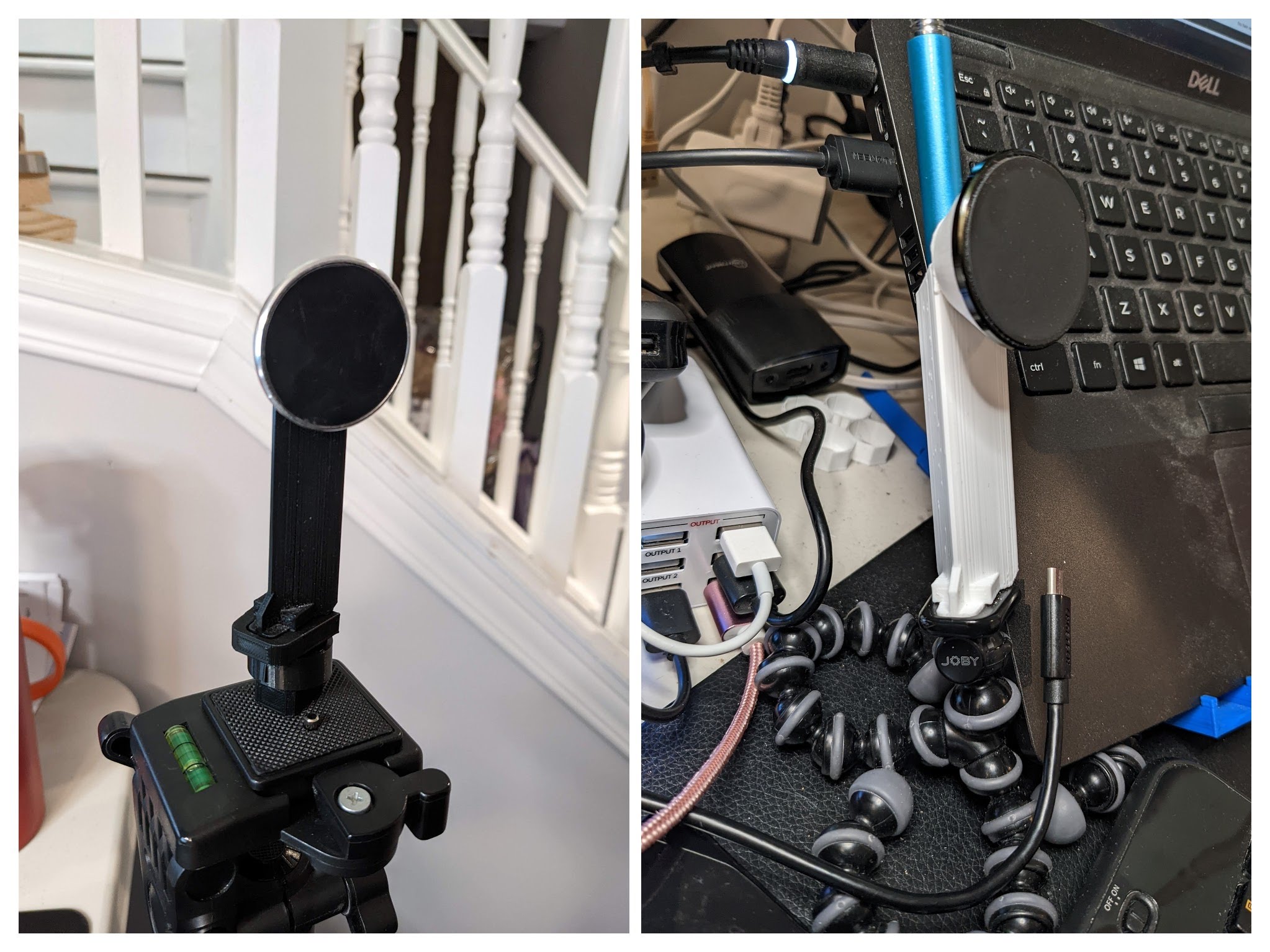 Magnetic Device (Phone) Captive Nut Tripod Mount With Quick Release ...