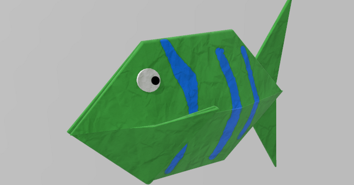 Origami Fish Scan by Sci3D | Download free STL model | Printables.com