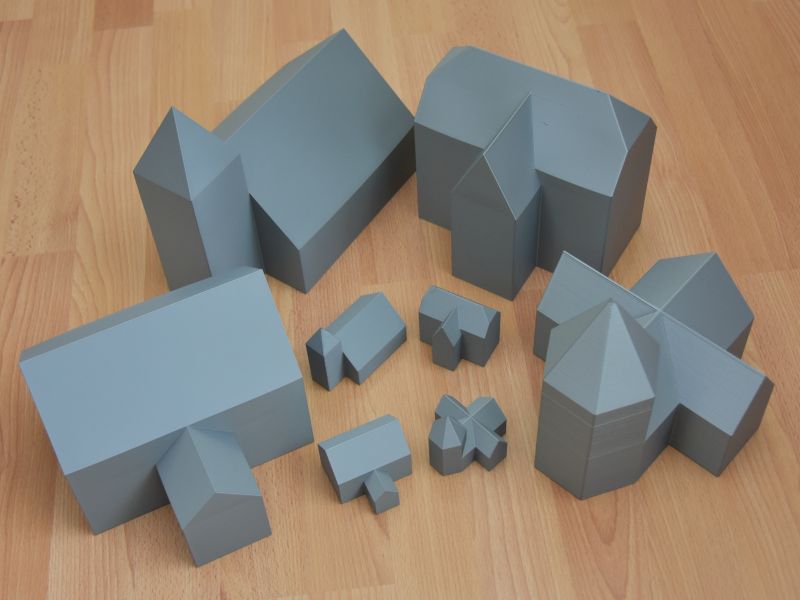 Buildings for geometric drawing by max-102 | Download free STL model ...