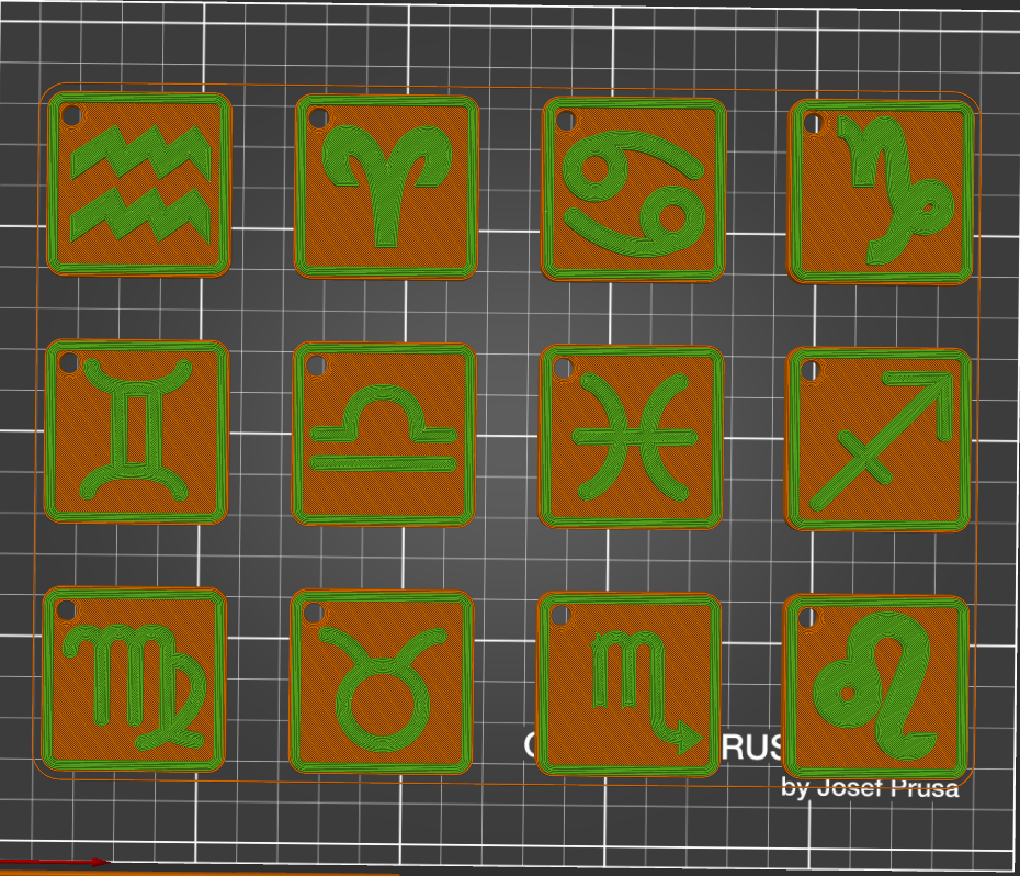 Keychain Zodiac Tags 45x45 (All Zodiac Signs) by Art3Design | Download ...