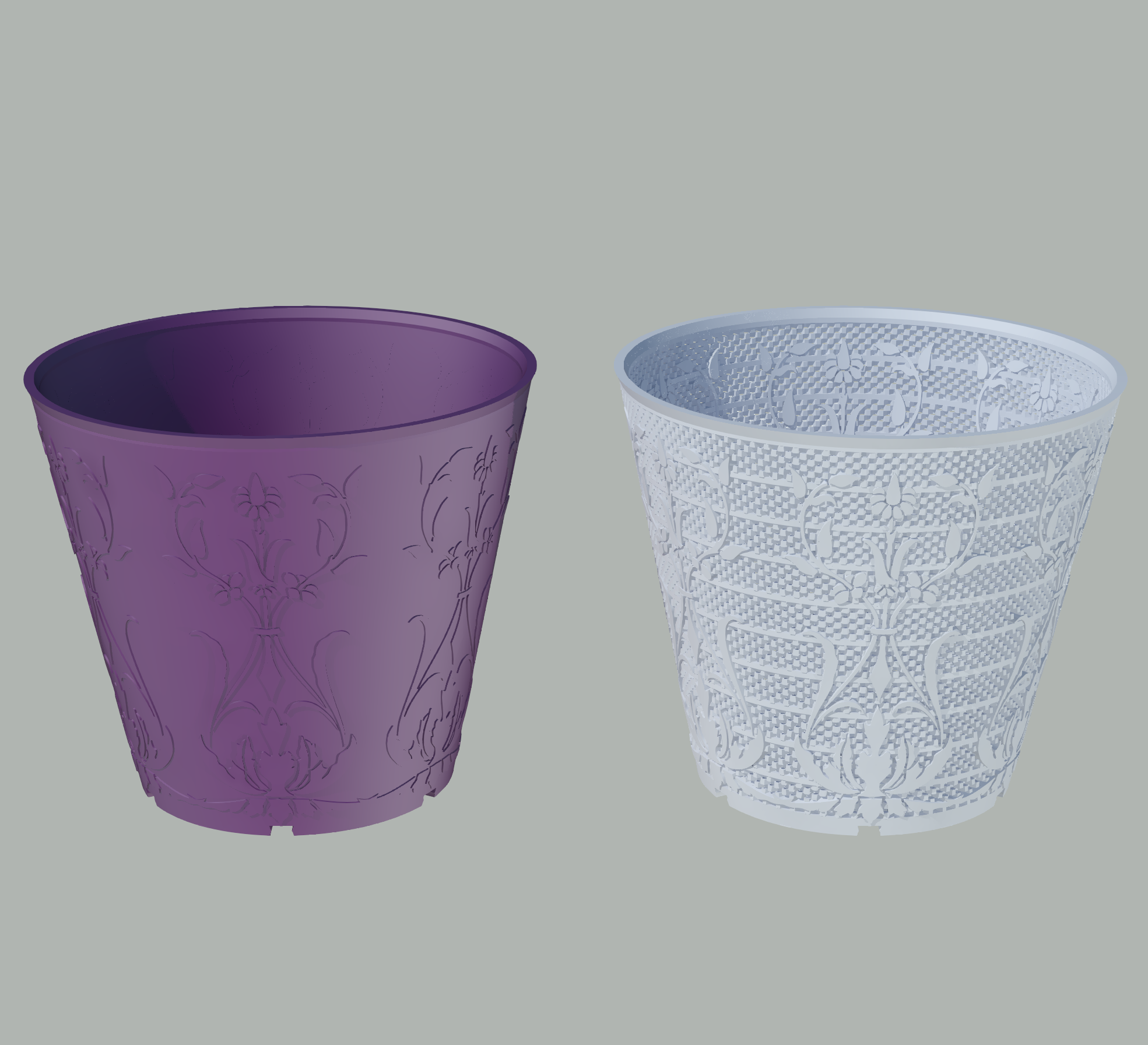 Fancy Tulips Air Mesh Pot by Strider Varun | Download free STL model ...