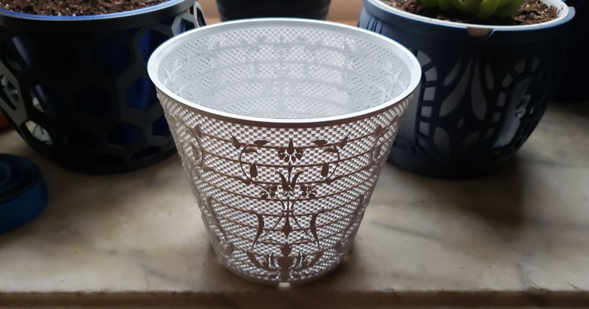Fancy Tulips Air Mesh Pot by Strider Varun | Download free STL model ...