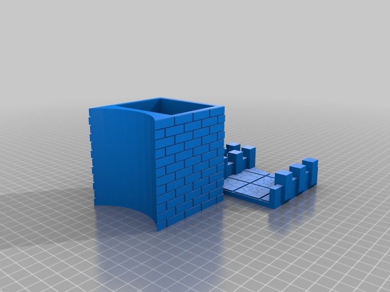 Castle Wall to Tower by Javan | Download free STL model | Printables.com