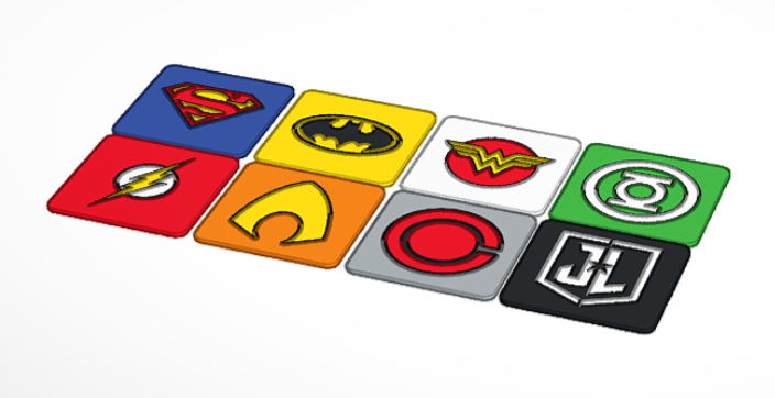 Justice League Coasters by Ryan Priore | Download free STL model ...