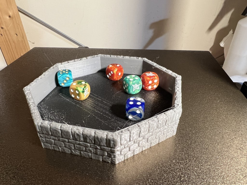 Octagonal Dice Tray - Stoneclad by DuncanMac | Download free STL model ...