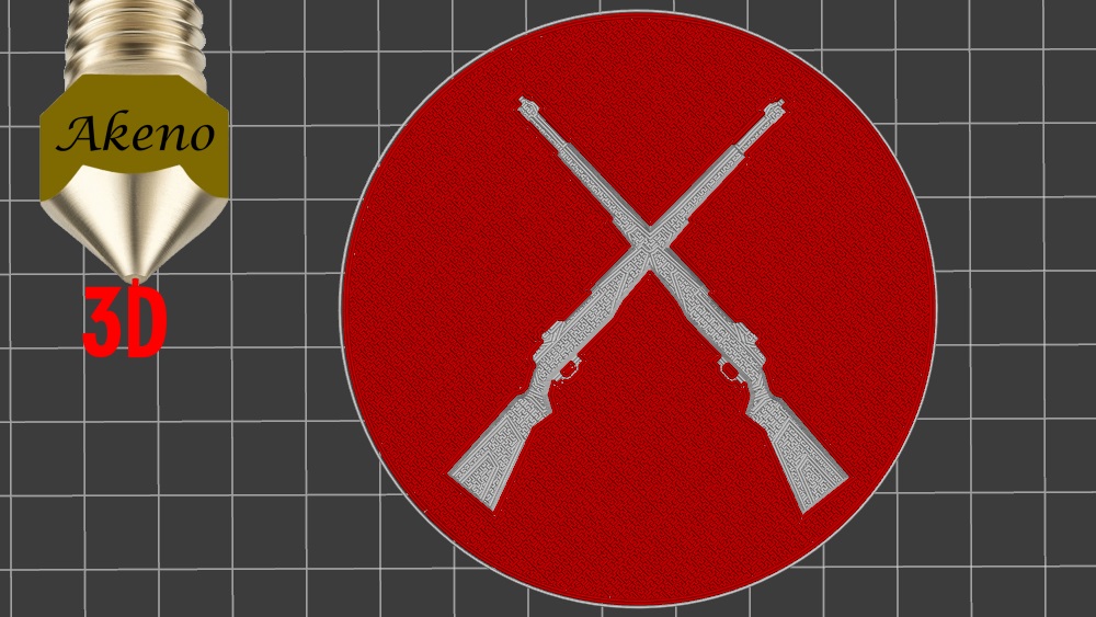 Coaster with gun motif by Akeno | Download free STL model | Printables.com