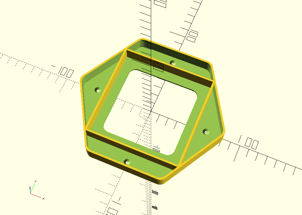 HEXA rámeček na obrázky (HEXA Picture frame) - OpenSCAD parametrizable ...