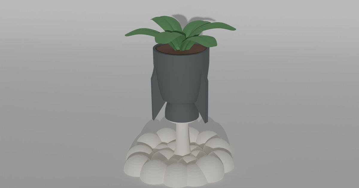 Starting Rocket Plant Pot by PiSa | Download free STL model ...