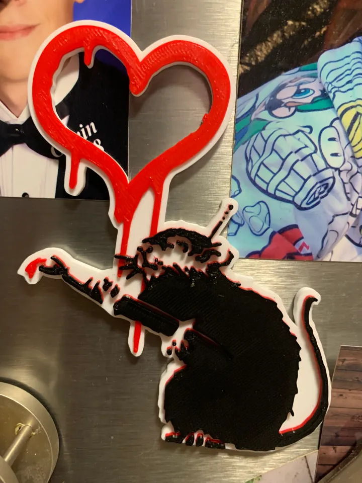 Refrigerator magnet based on Banksy Love Rat by MiCTLaN | Download free ...