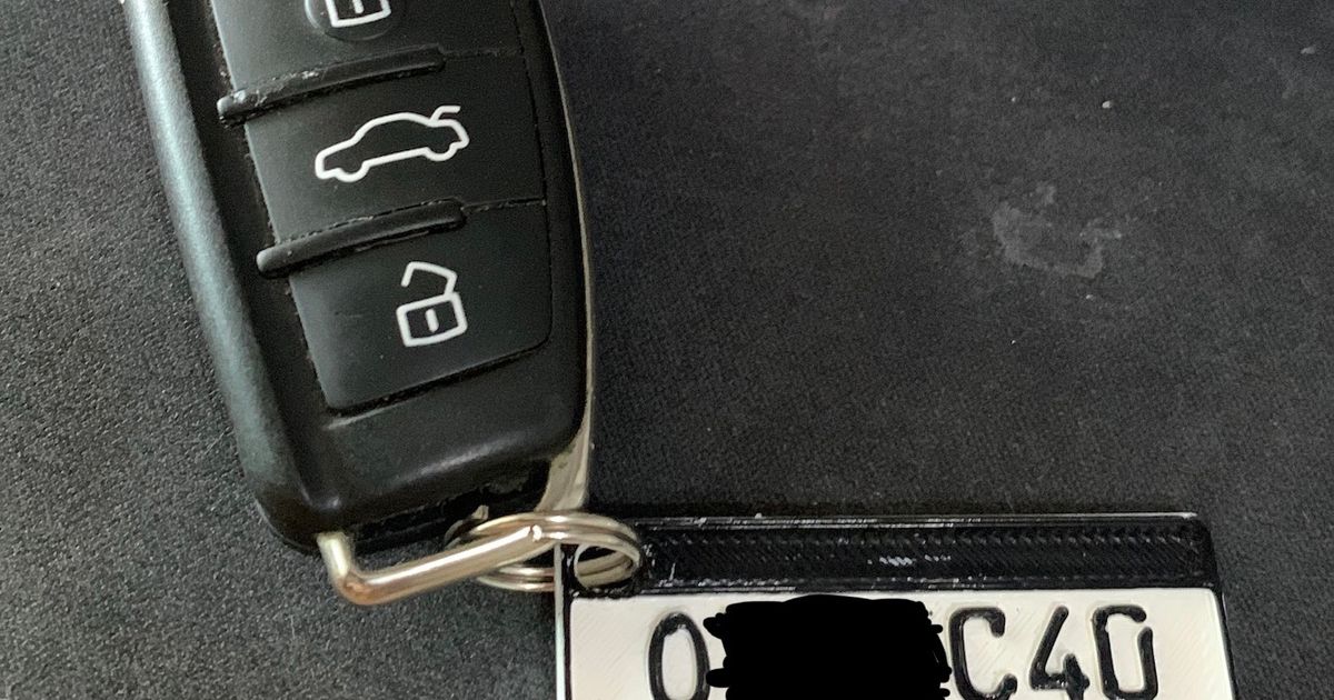 Brazilian Numberplate Keyring By Auckz Download Free STL Model Printables
