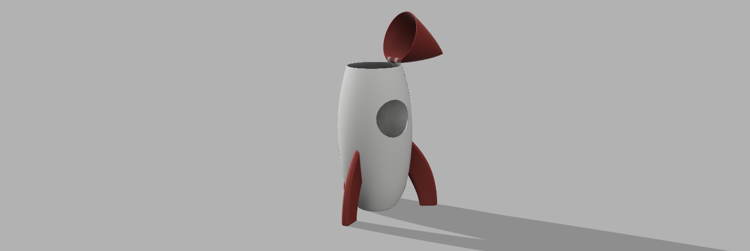 Rocket Planter by eagleChevron | Download free STL model | Printables.com