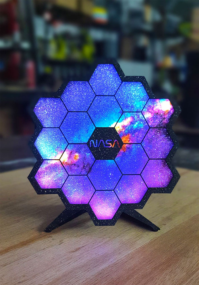 LED James Webb Galaxy Desktop Display. by VegaWoodWorks | Download free ...