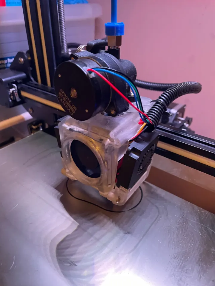 Direct Drive Ender 3 Orbiter Extruder Mount and Dual Blower Shroud by JSeds | Download free STL ...