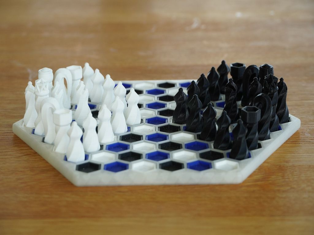 Hexagonal chess set by FuzzyRaptor | Download free STL model ...