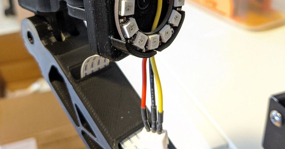 Raspberry Pi CAM Mount Remix - LED Ring by danns87 | Download free STL ...