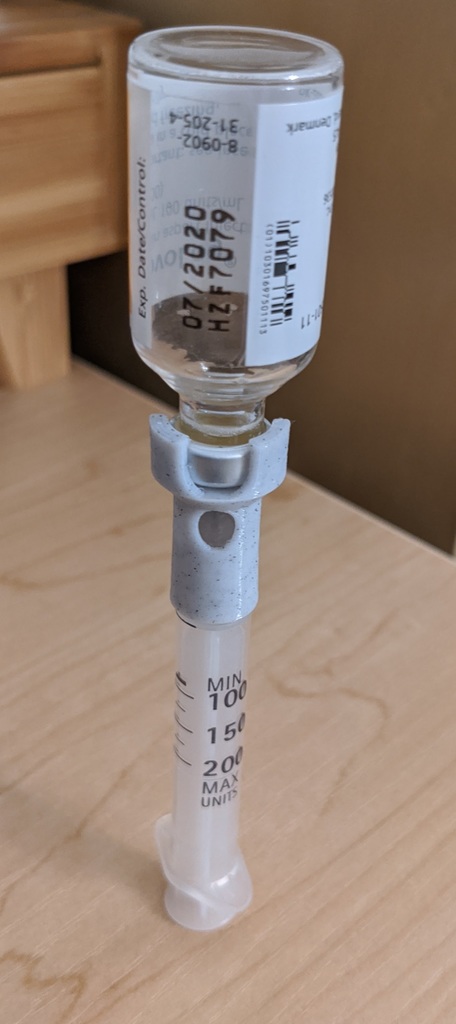 Omnipod syringe to insulin vial coupler by danns87 | Download free STL ...