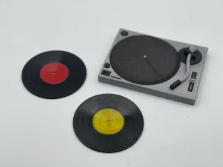 Turntable and Vinyl Coaster by 3DMakerNoob | Download free STL model ...