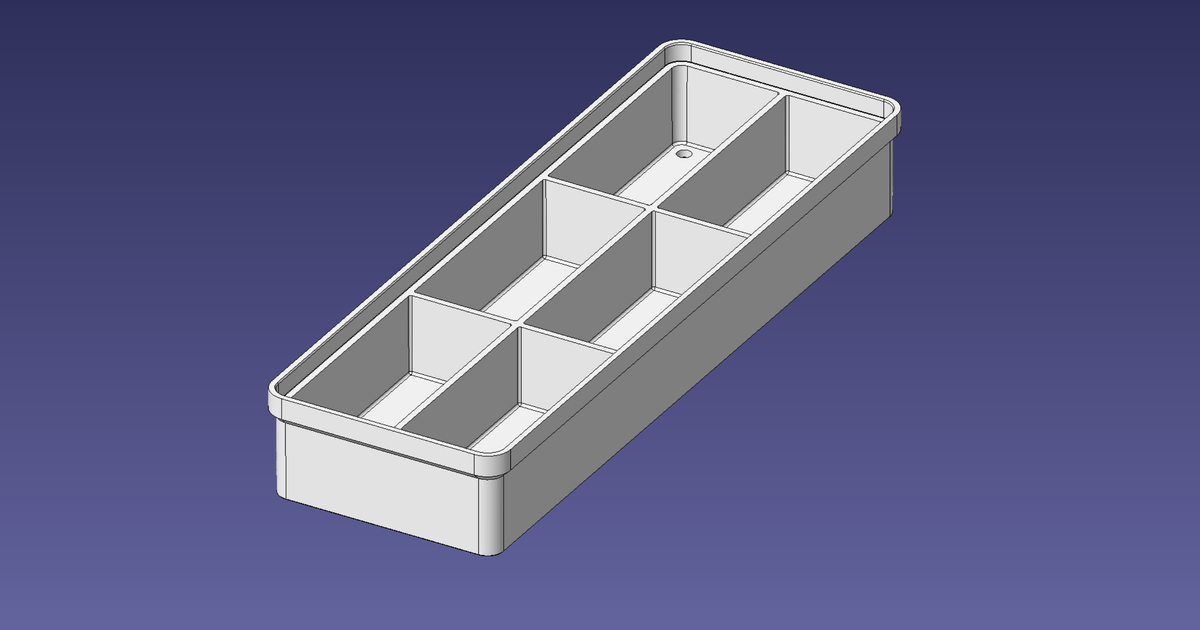 1x3 units, third height, 2x3 grid Stackable Insertbox by Bodo ...
