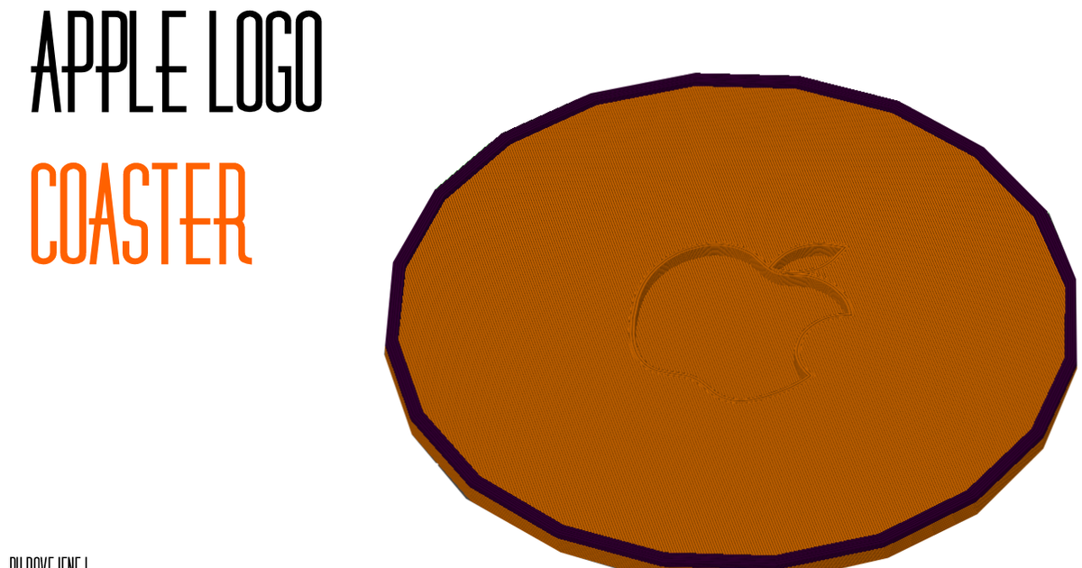 APPLE coaster / APPLE podtácek by davejenej | Download free STL model ...