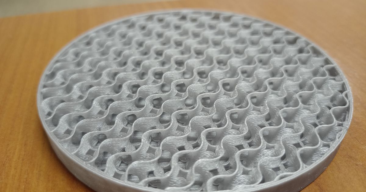 Coaster - Gyroid infill by Valenta | Download free STL model ...