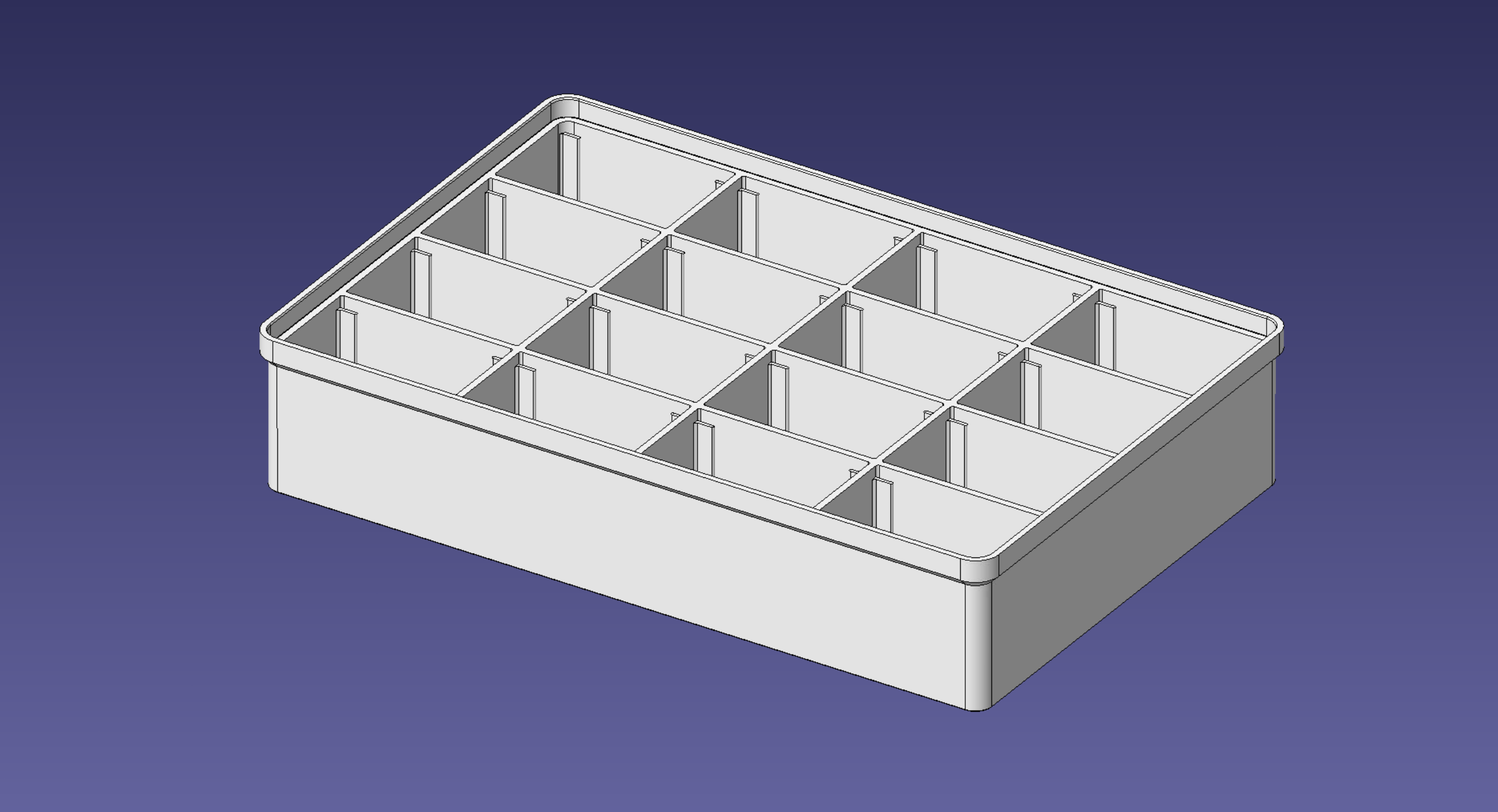 2x3 units, half height, 4x4 grid Stackable Insertbox w/ Label holder by ...