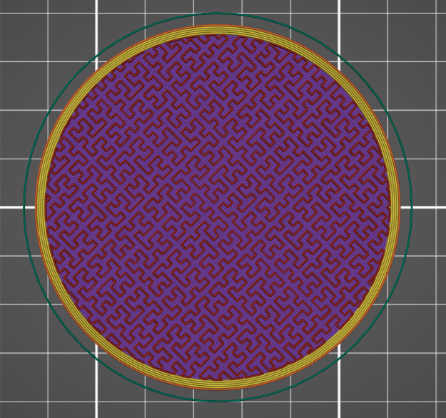 Hilbert Curve Infill Coaster by Art3Design | Download free STL model ...