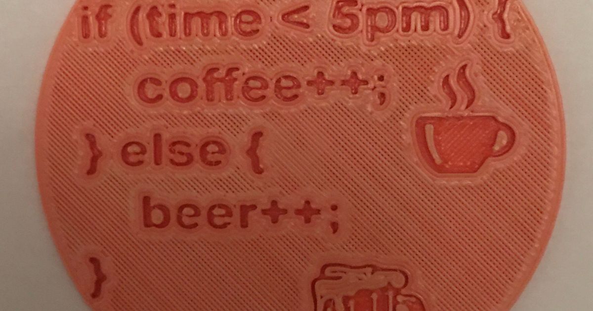 Coaster Coding by 3D Lyam | Download free STL model | Printables.com