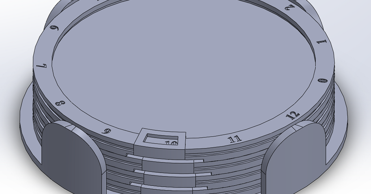 Simple Coaster Counter With Holder by cabs135 | Download free STL model ...
