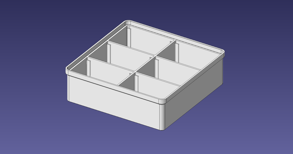 2x2 units, half height, 2x3 grid Stackable Insertbox w/ Label holder by ...
